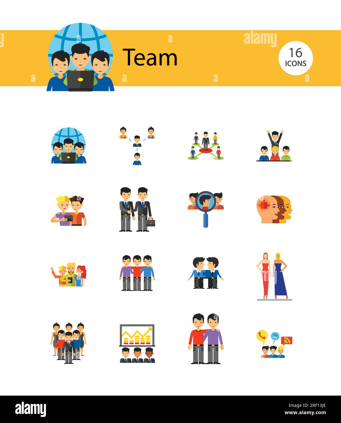 Team Icon Set Stock Vector Image & Art - Alamy