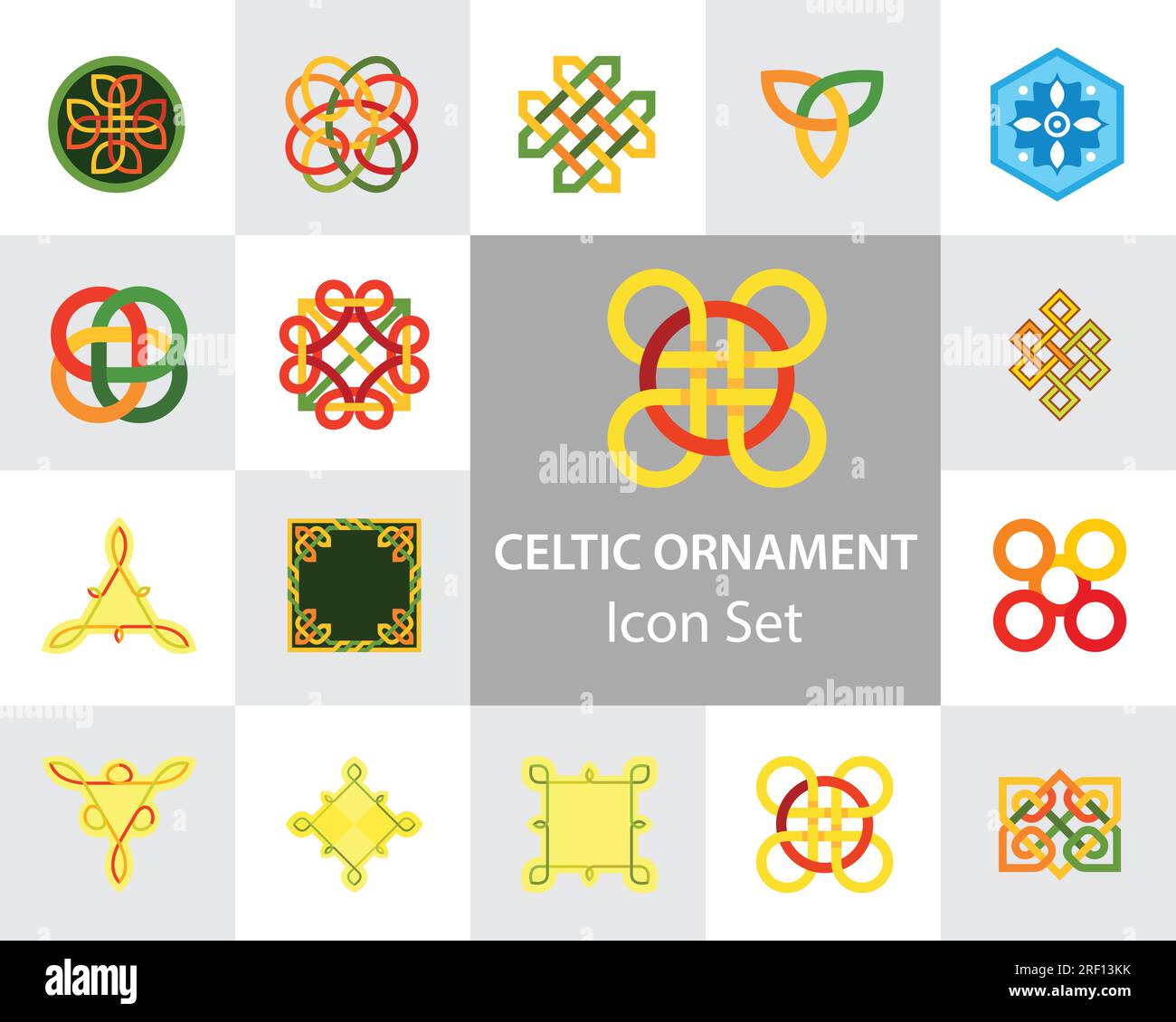 Celtic Ornament Icon Set Stock Vector Image & Art - Alamy