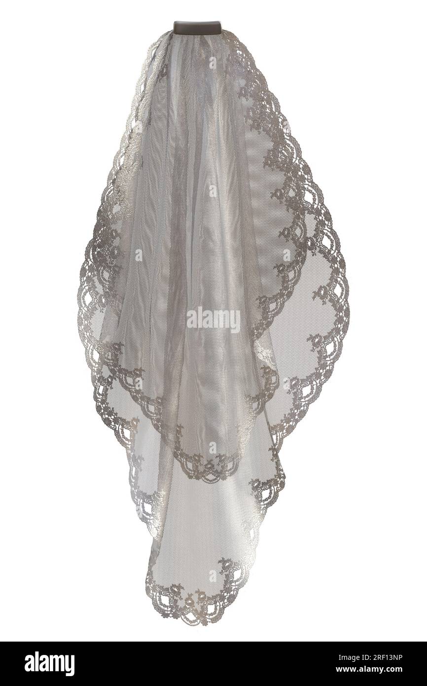 White lace bridal veil Cut Out Stock Images & Pictures - Alamy