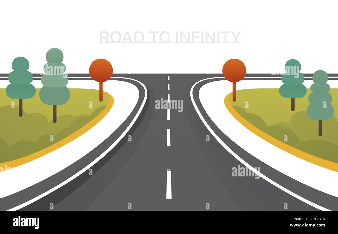 Banner horizon road sky vector hi-res stock photography and images - Alamy
