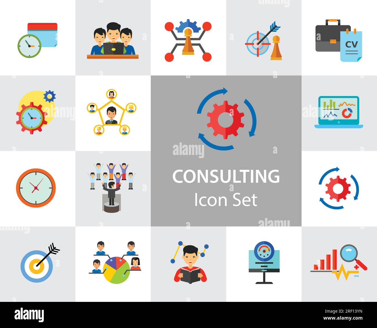 Consulting magnifier Stock Vector Images - Alamy