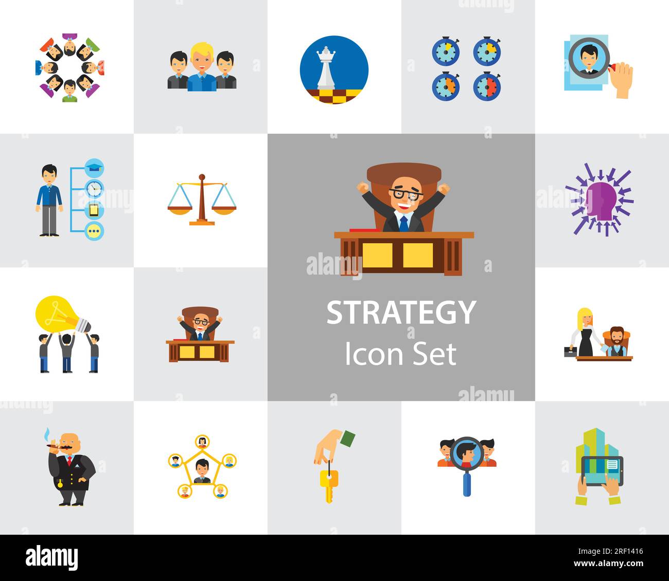 Strategy Icon Set Stock Vector Image & Art - Alamy