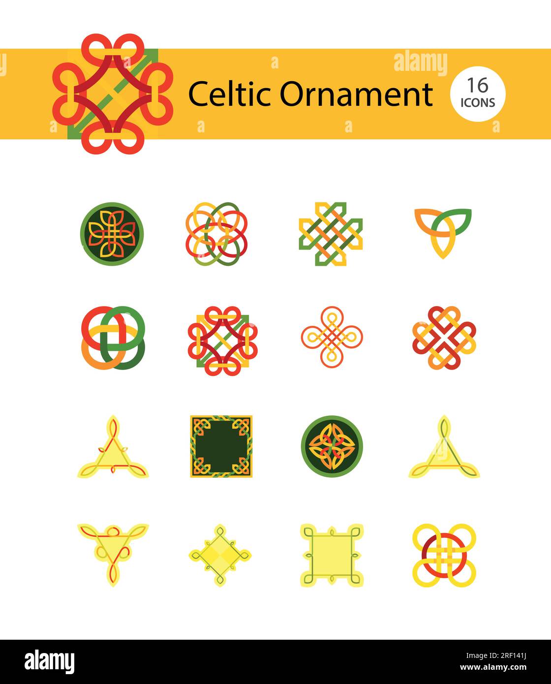 Celtic Ornament Icon Set Stock Vector Image & Art - Alamy