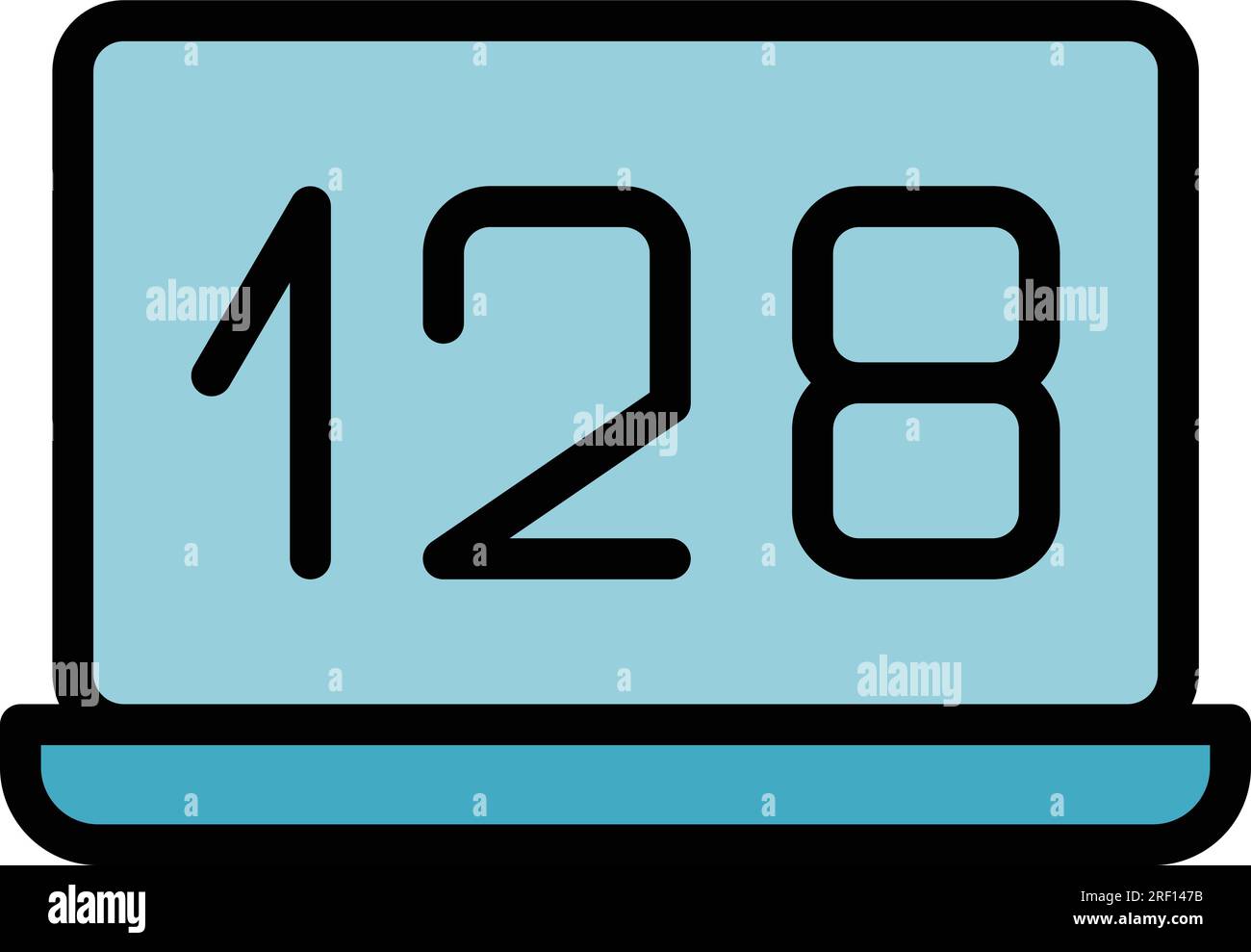 Laptop memory icon outline vector. Data mobile. Code storage color flat ...