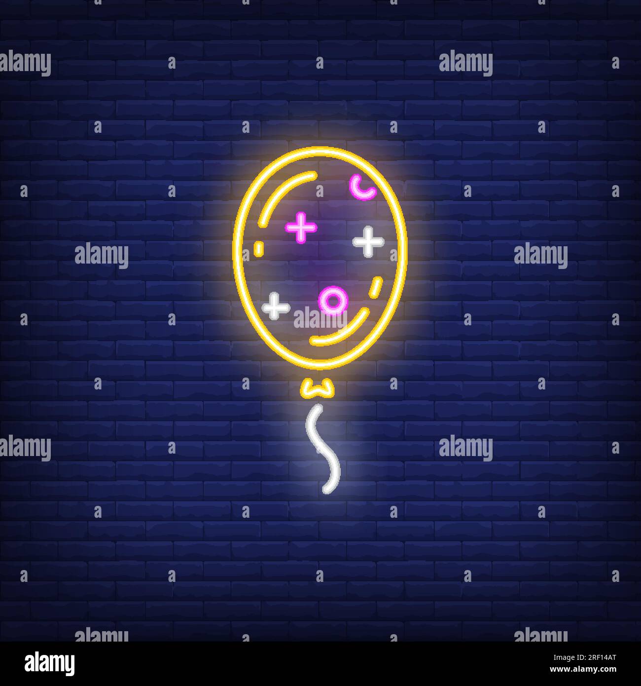 Patterned balloon neon sign Stock Vector Image & Art - Alamy