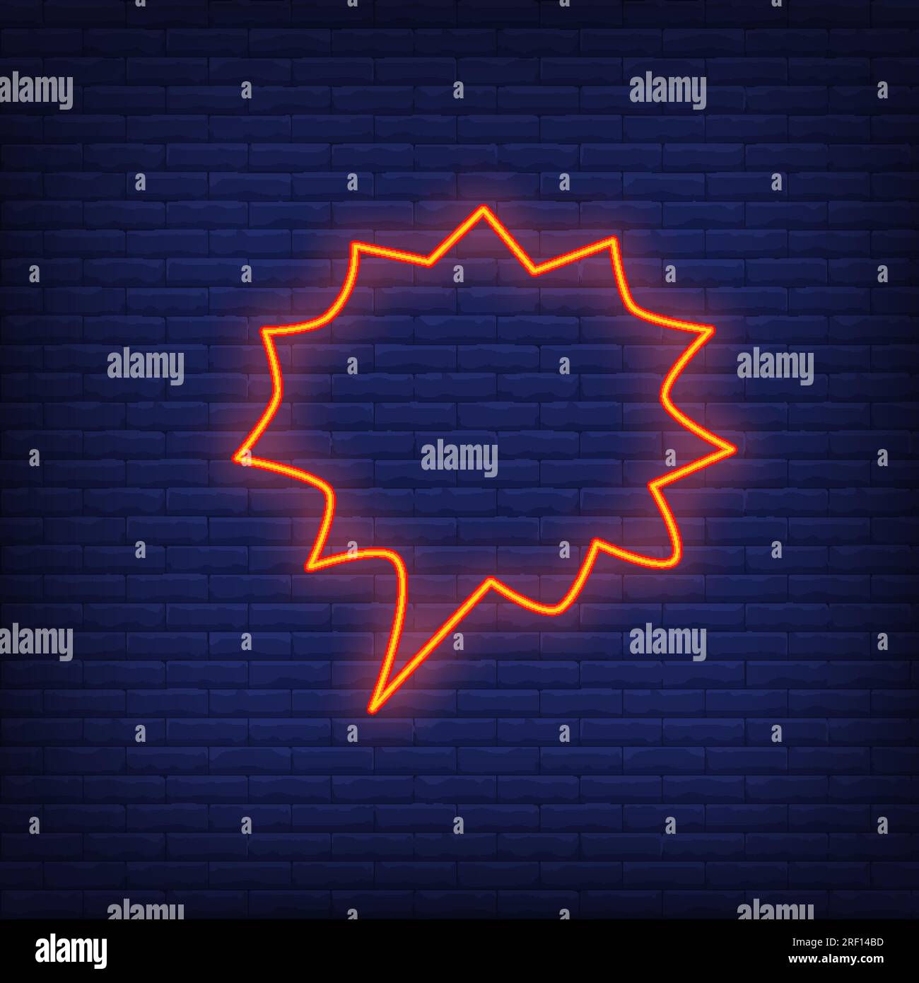Red speech bubble neon sign Stock Vector Image & Art - Alamy