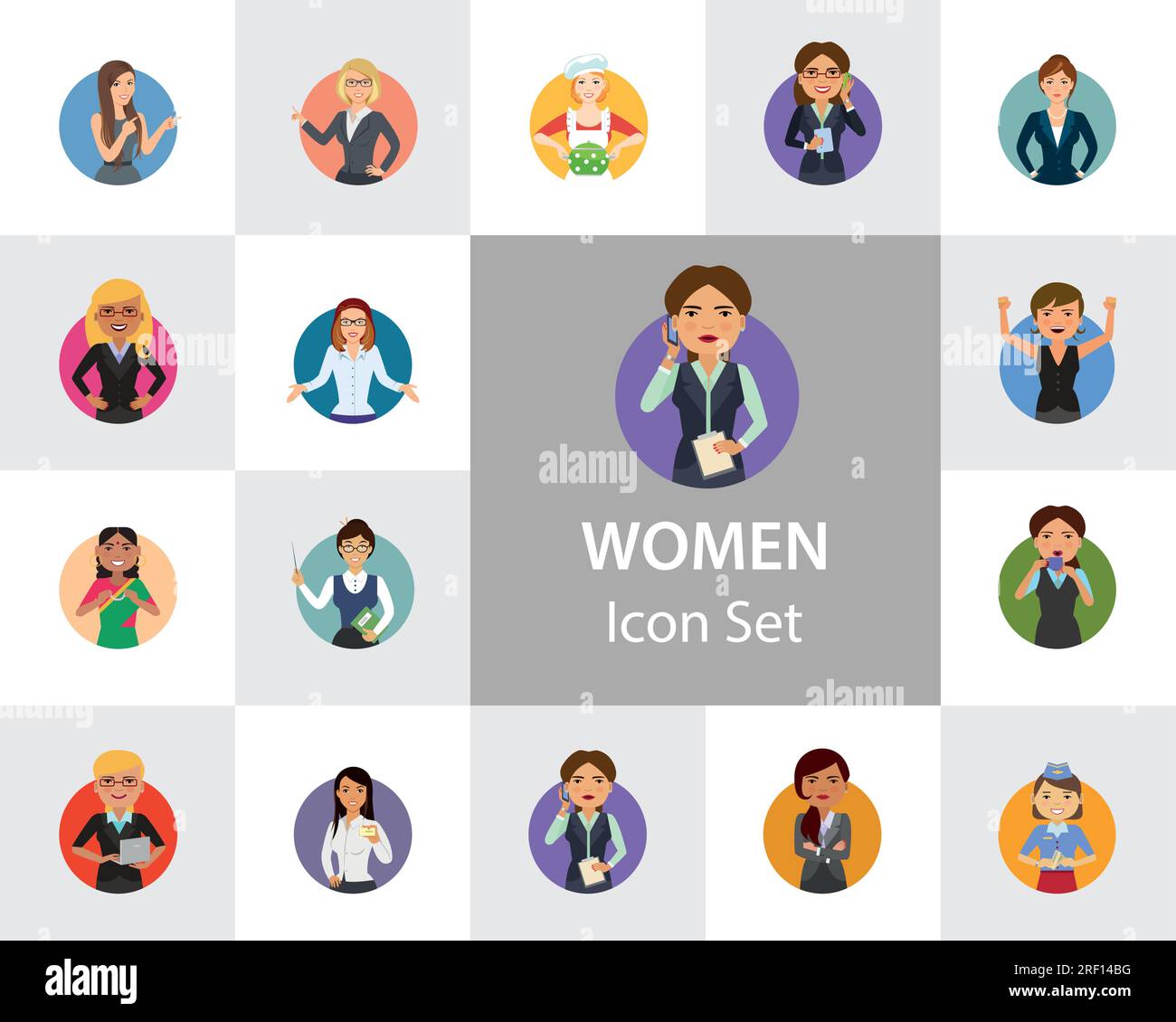 Middle aged asian women Stock Vector Images - Alamy