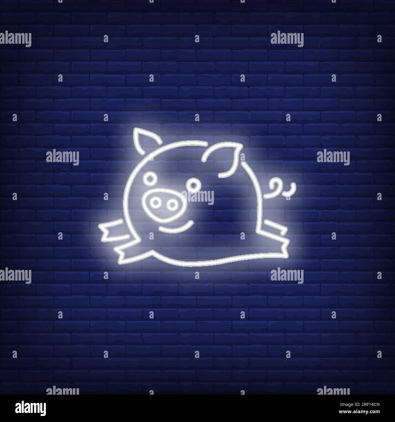 Funny piggy neon sign Stock Vector Image & Art - Alamy