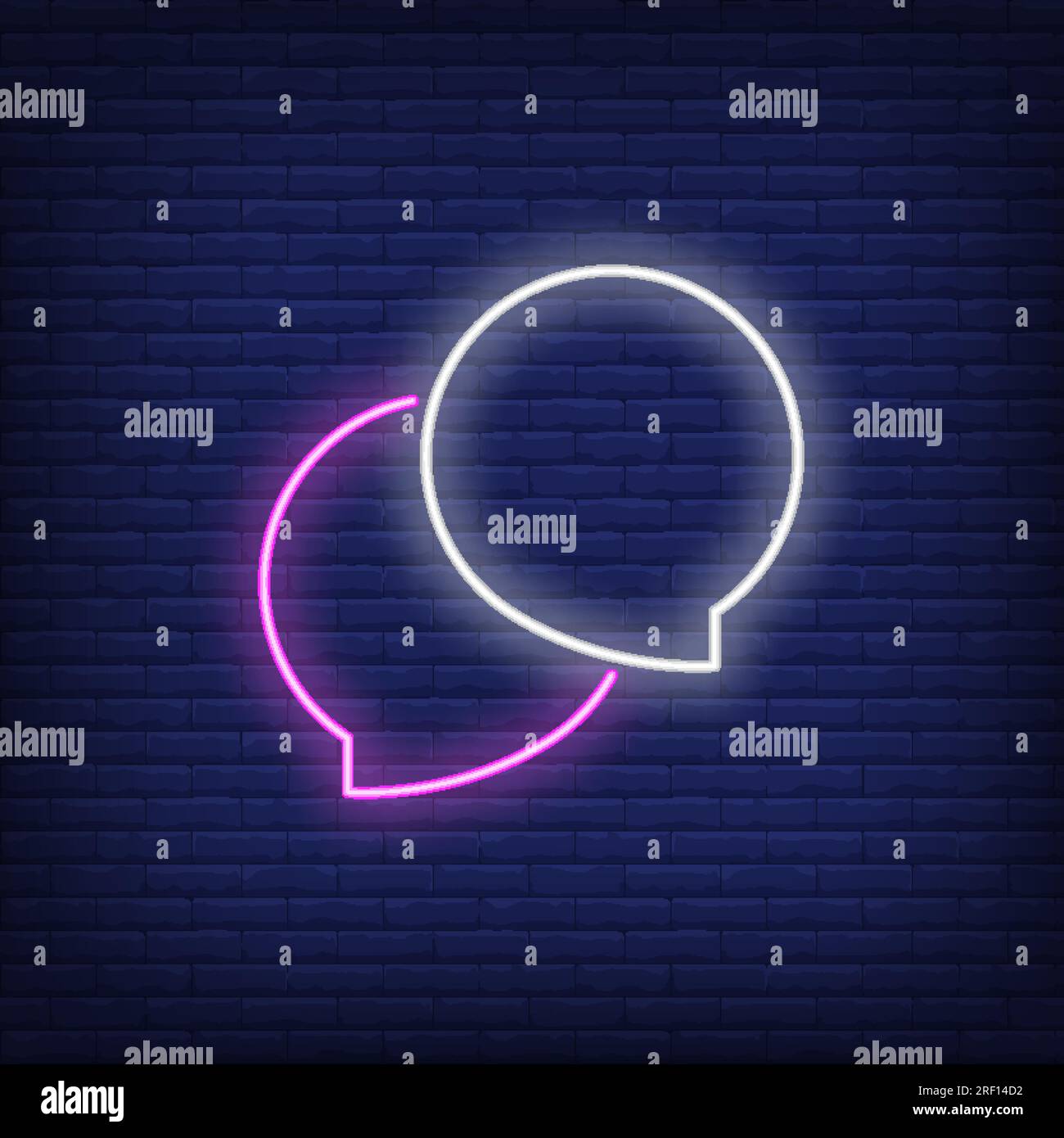 Two speech bubbles neon sign Stock Vector Image & Art - Alamy