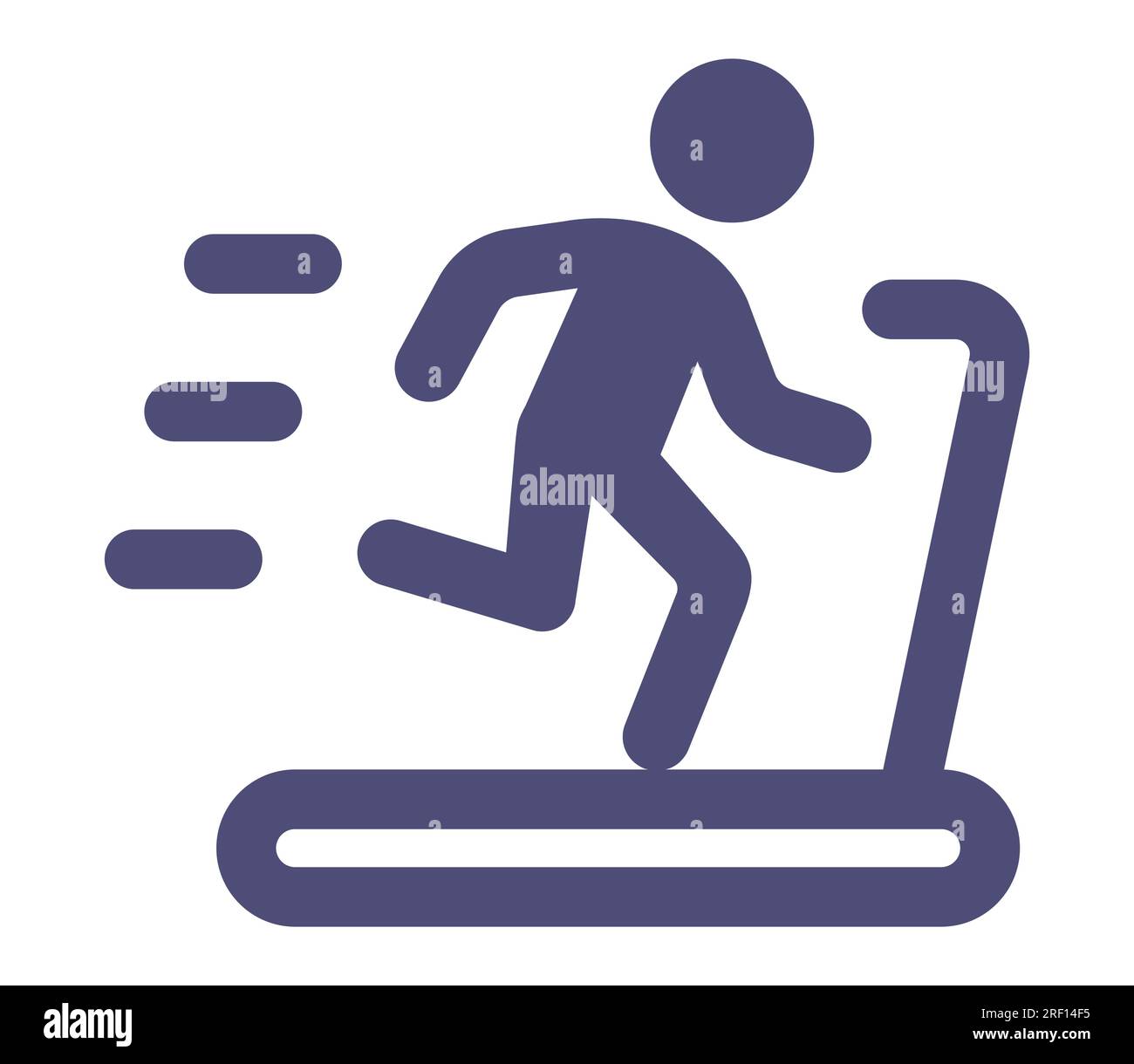 icon man goes in for sports on a treadmill. flat vector illustration ...