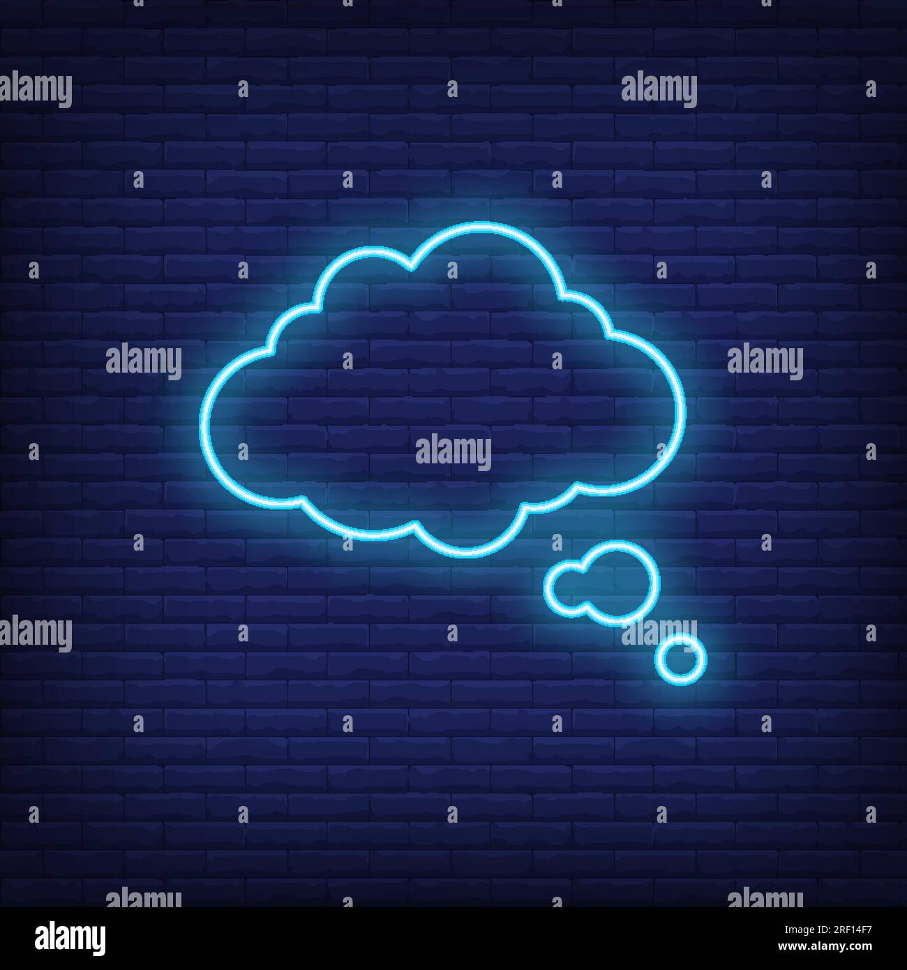 Blue speech bubble neon sign Stock Vector Image & Art - Alamy