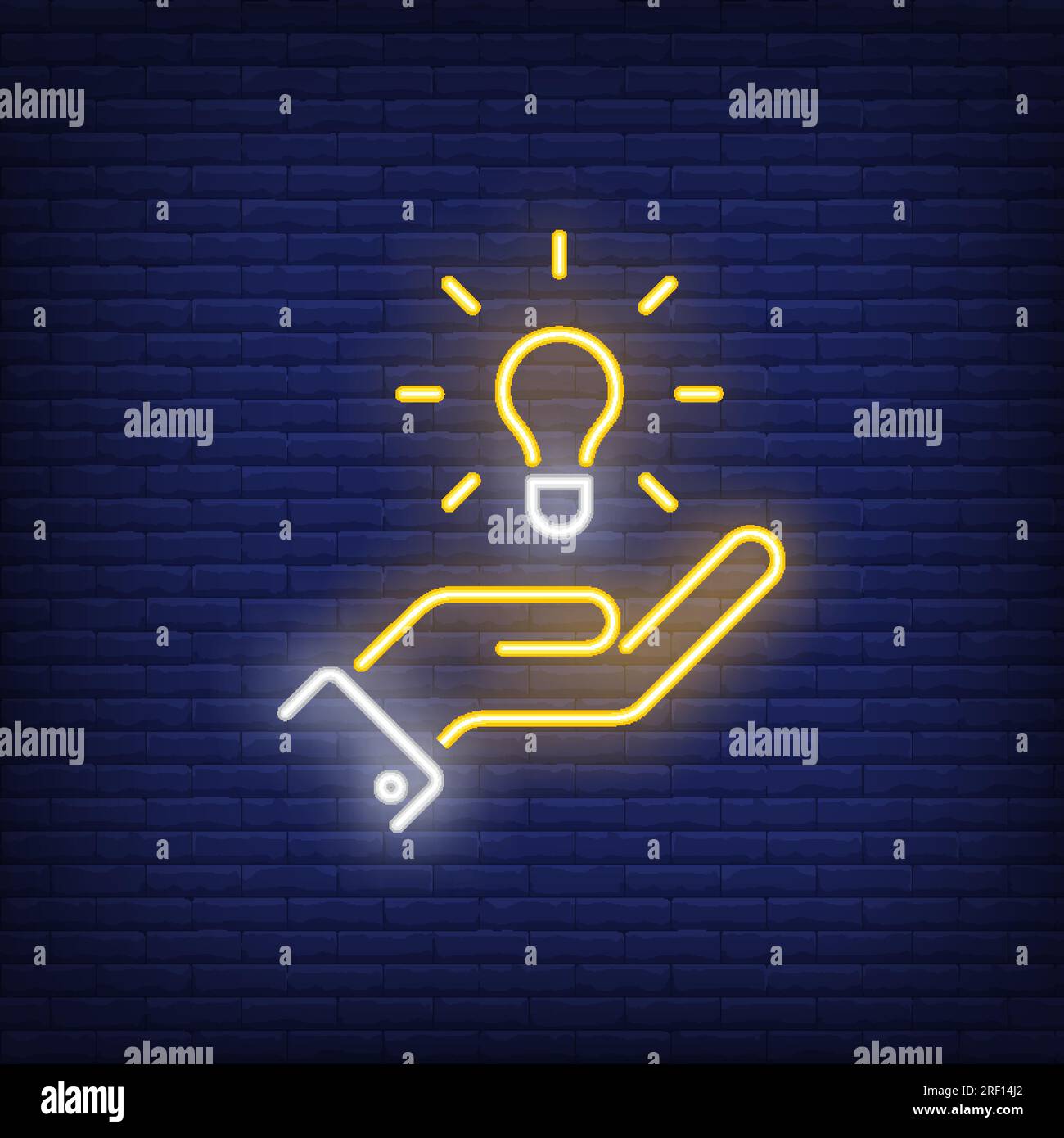 Hand holding lightbulb idea Stock Vector Images - Alamy