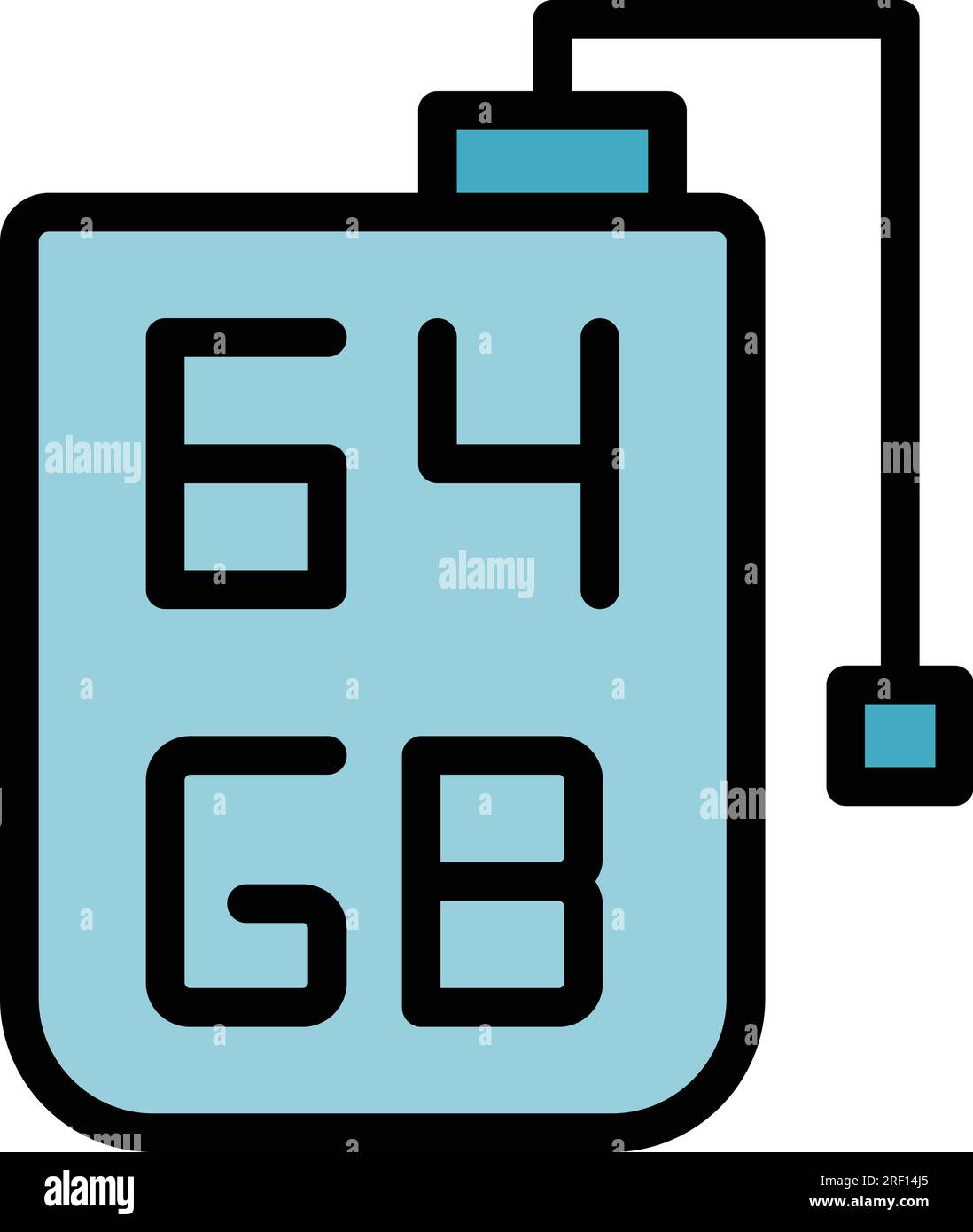 Portable ssd icon outline vector. Data memory. Storage code color flat ...