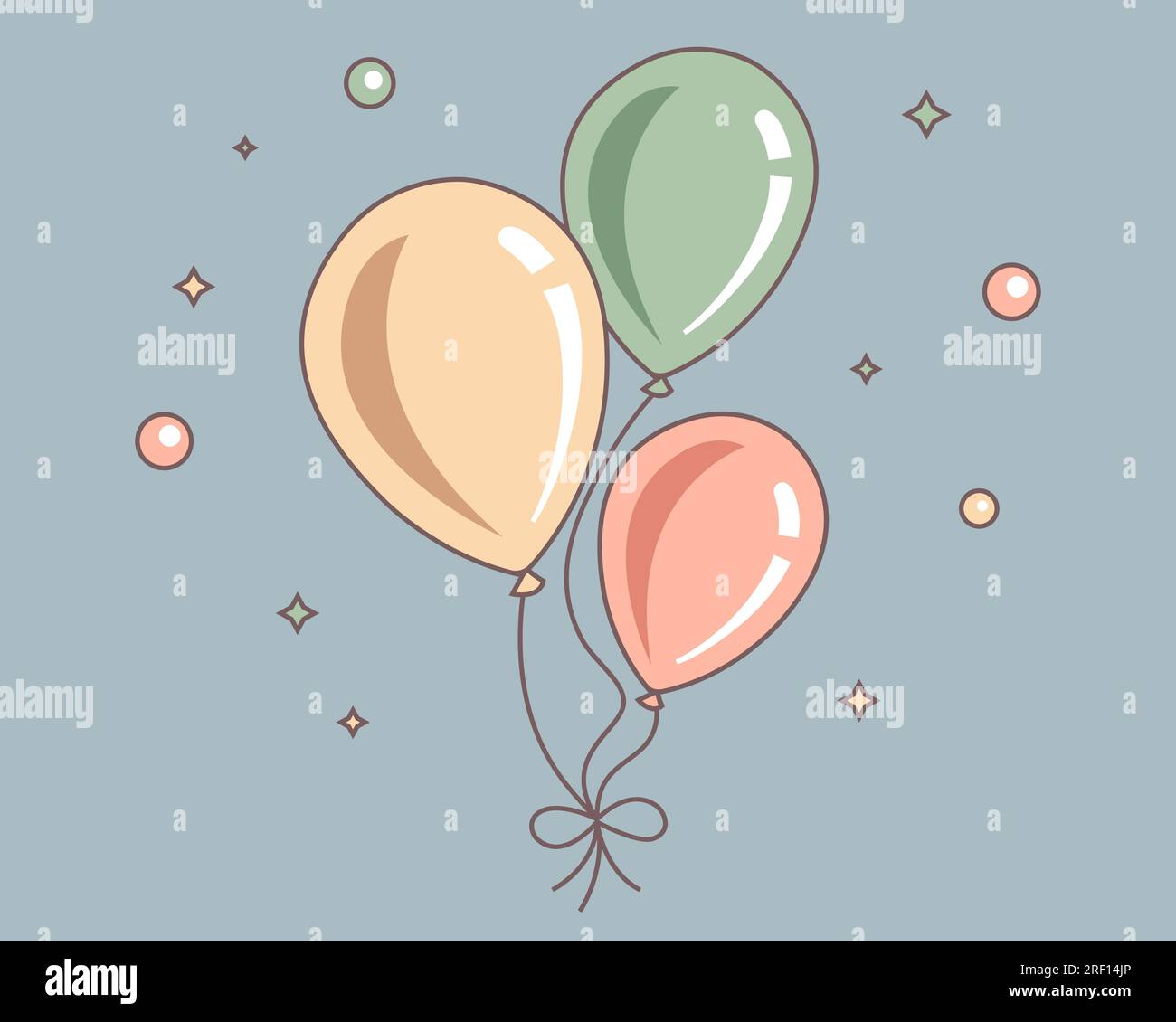 three colorful balloons. holiday decoration. flat vector illustration ... three colorful balloons. holiday decoration. flat vector illustration ...