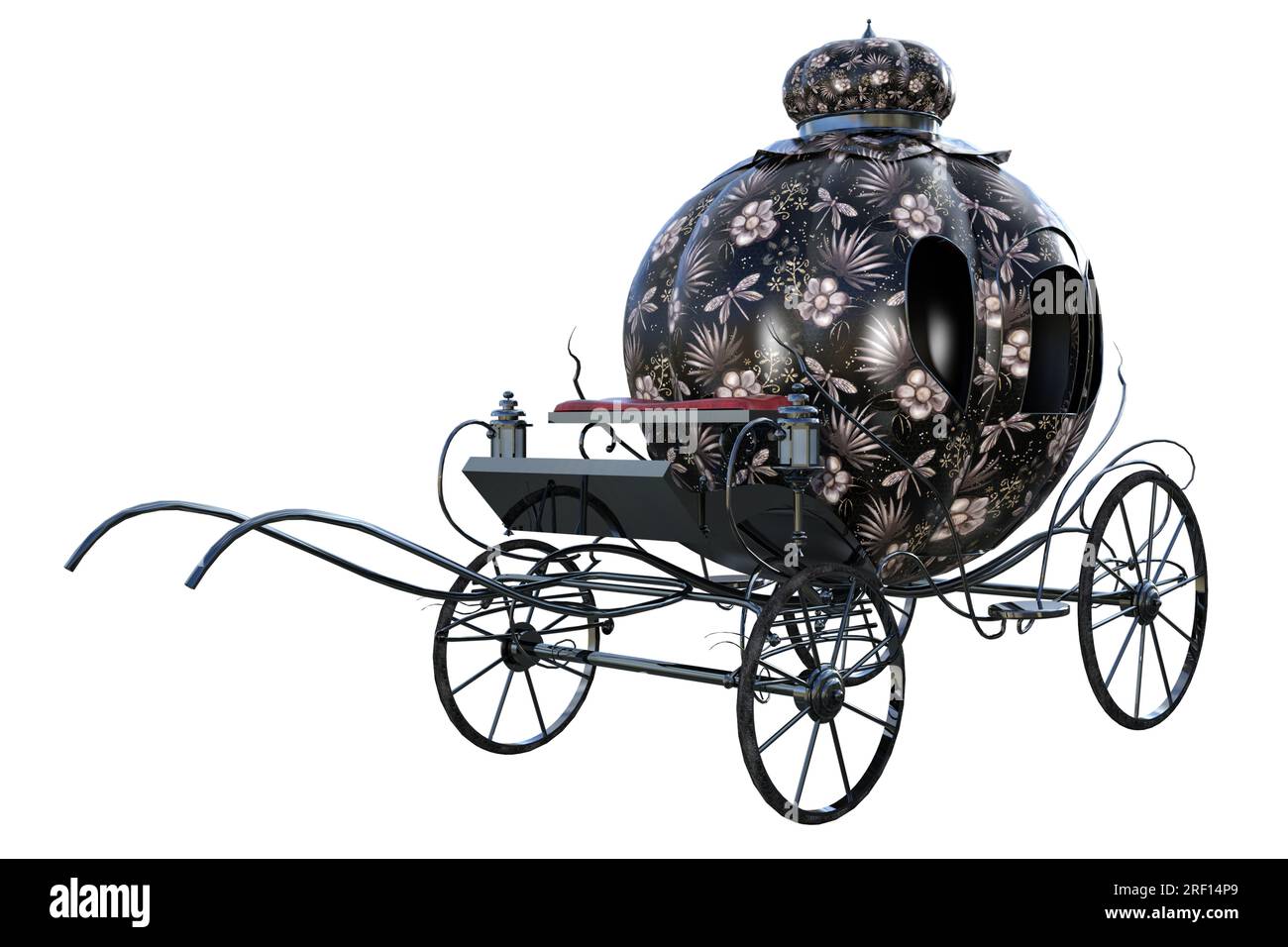 Gothic Carriage isolated on white, 3d render Stock Photo - Alamy