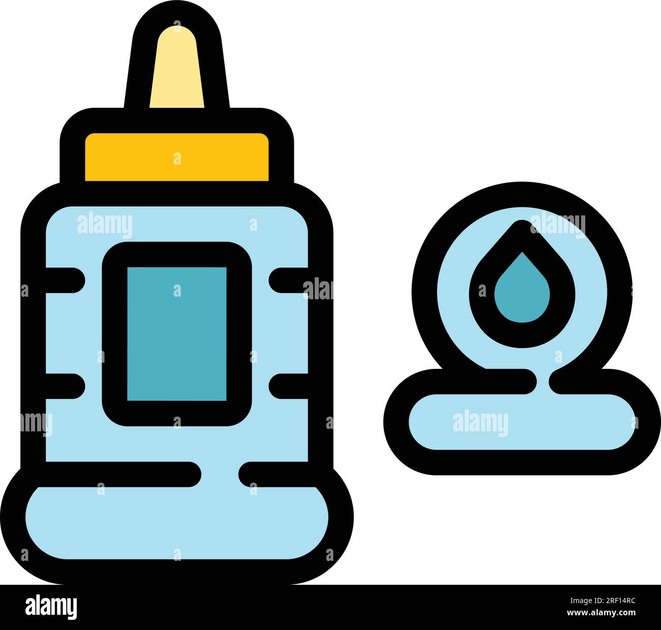Printer ink bottle icon outline vector. Toner machine. Art industry ...