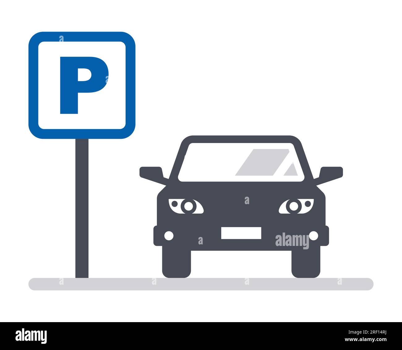 parking tags for cars. car parking icon. flat vector illustration Stock ...