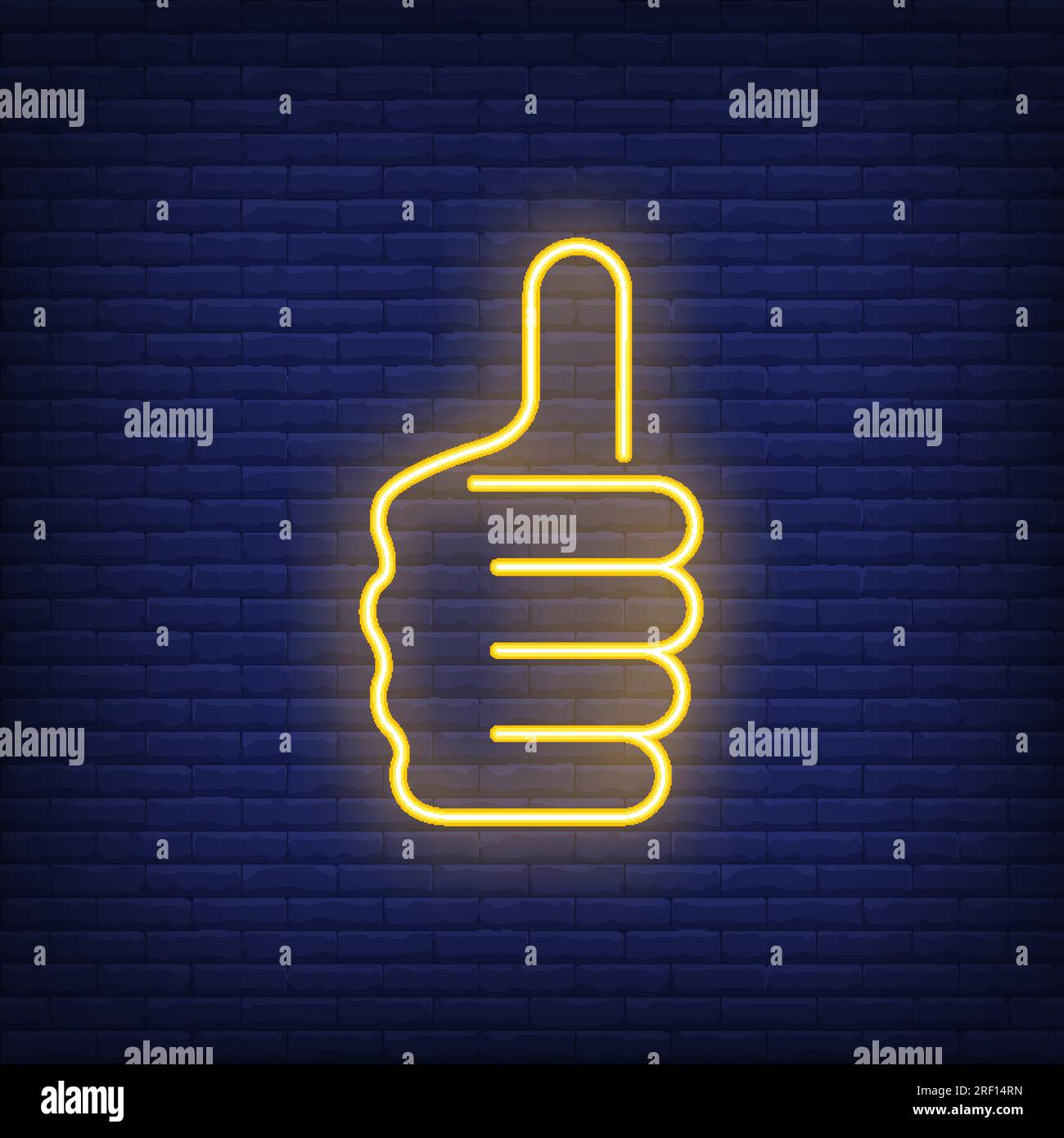 Hand showing thumb up neon sign Stock Vector Image & Art - Alamy