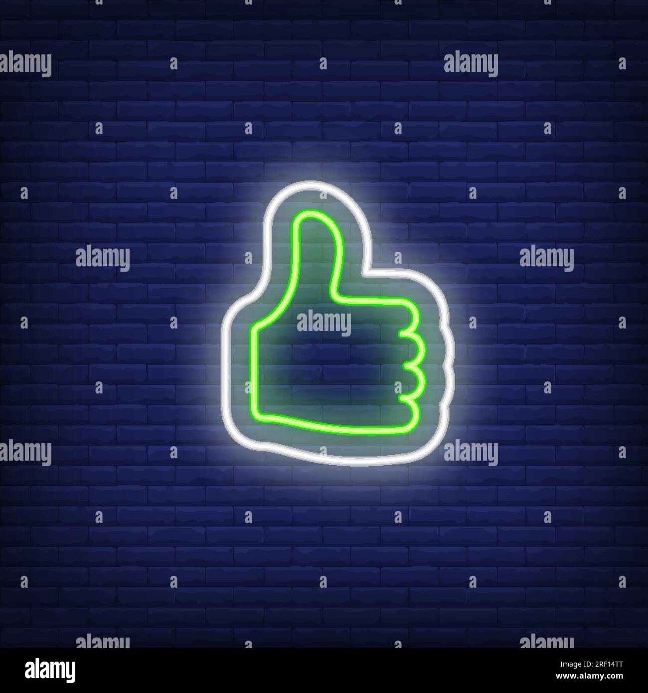Thumb up neon sign Stock Vector Image & Art - Alamy