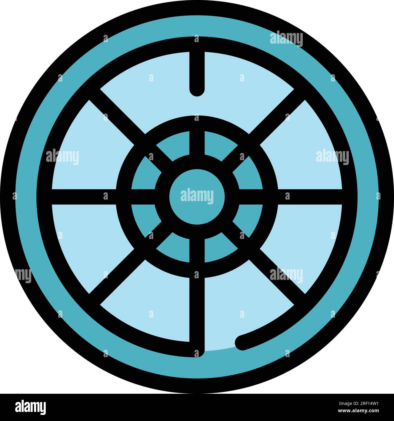 Ink circle icon outline vector. Toner copier. Art machine color flat ...