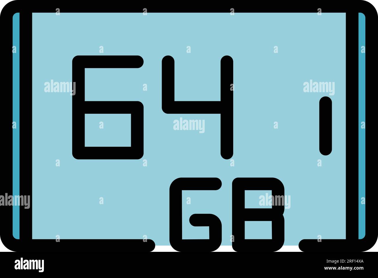 Big data storage icon outline vector. Mobile camera. Memory data color ...