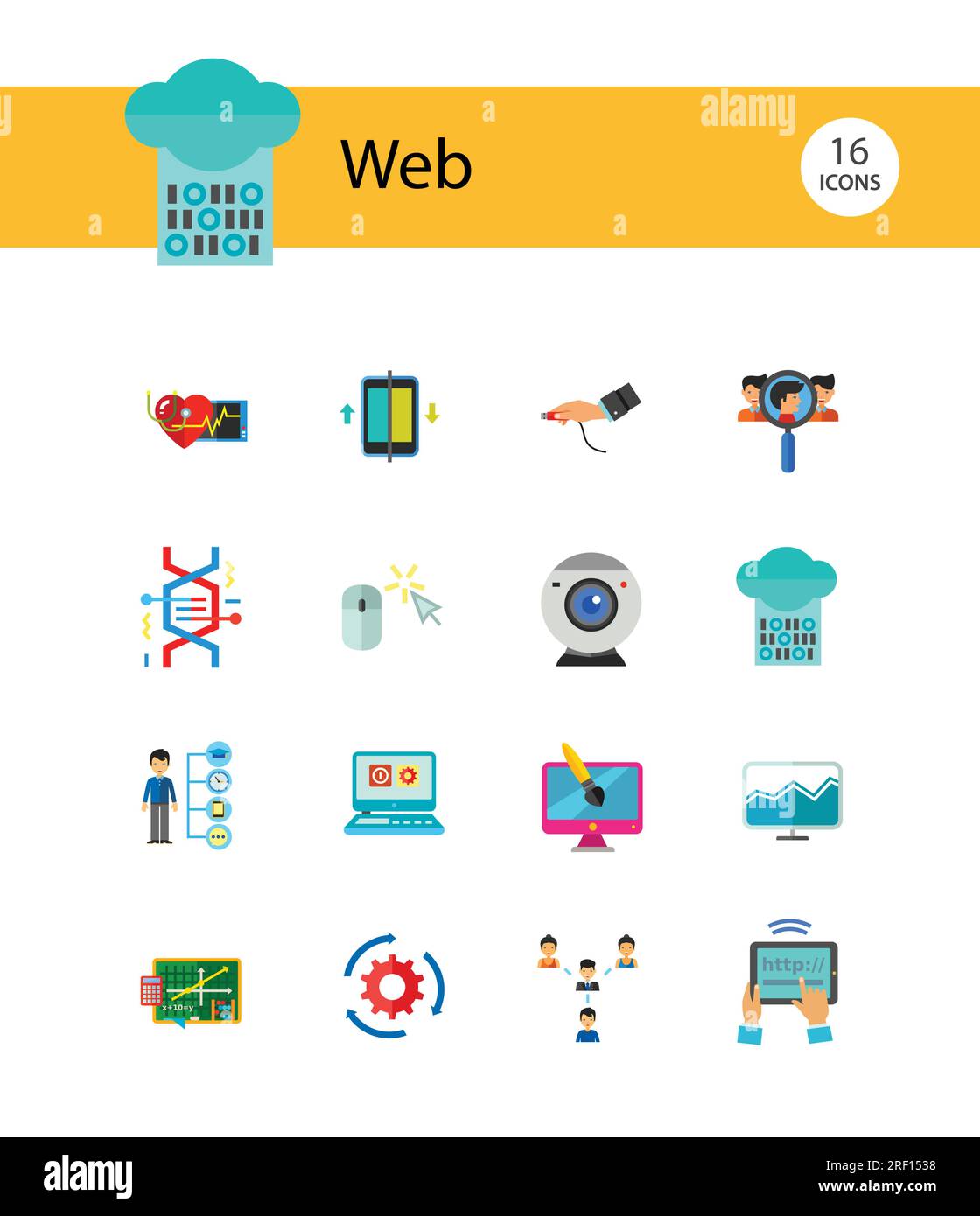 Web Icon Set Stock Vector Image & Art - Alamy