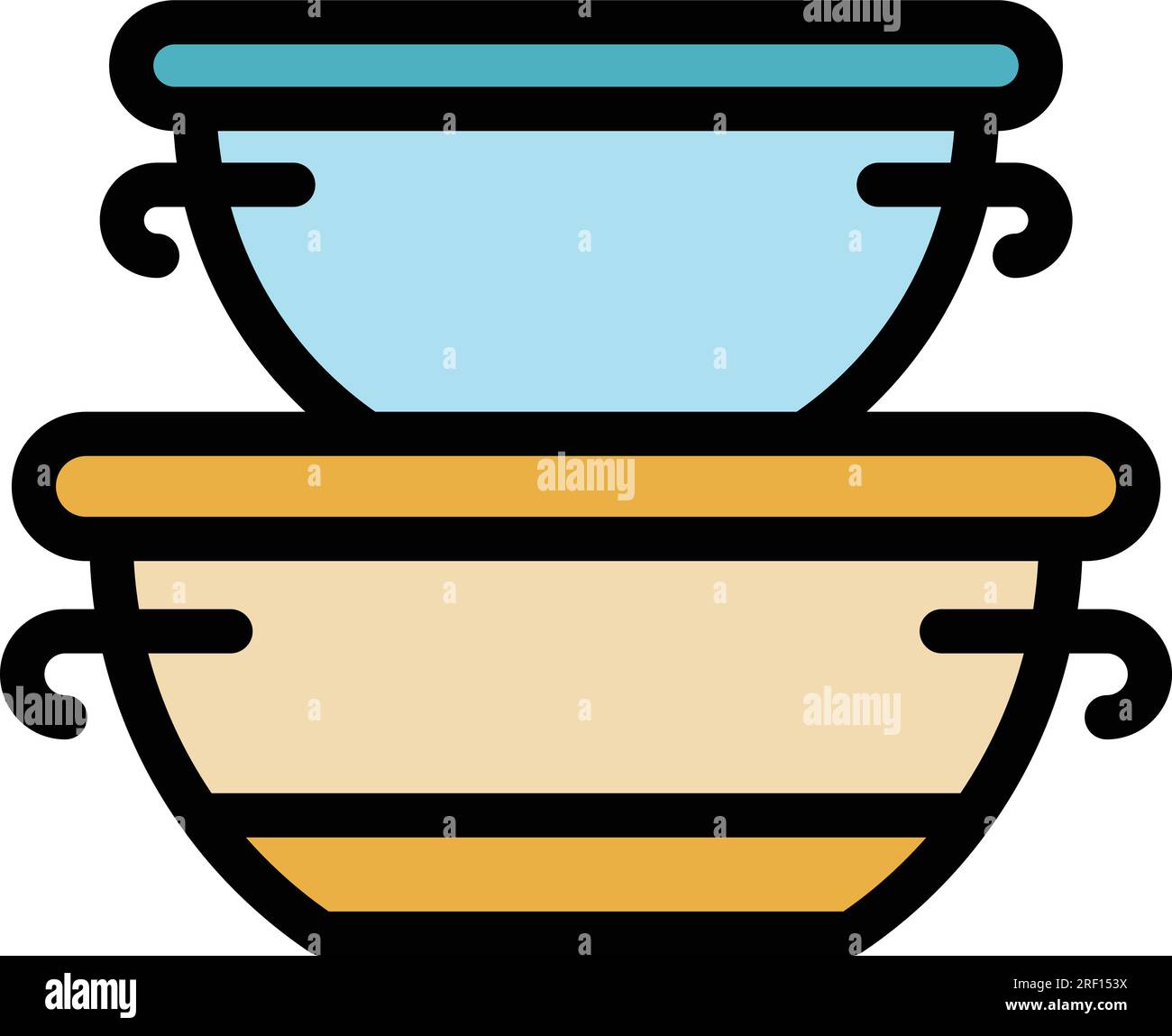 Snack boxes icon outline vector. Food pack. Plastic box color flat ...