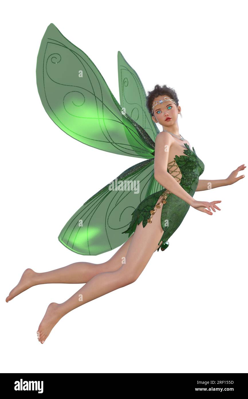 Beautiful Pixie isolated on white, 3d render Stock Photo - Alamy