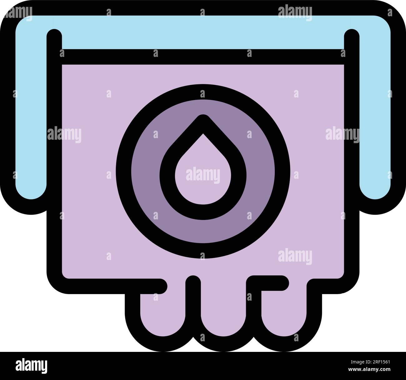 Printer ink paper icon outline vector. Toner copier. Crop empty color ...