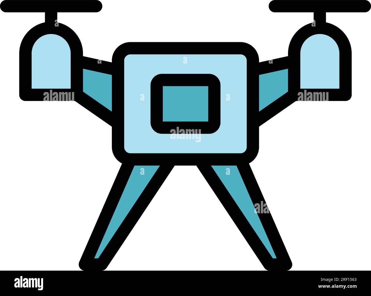 Spy Drone Icon Outline Vector Aerial Camera Web Control Color Flat Stock Vector Image And Art