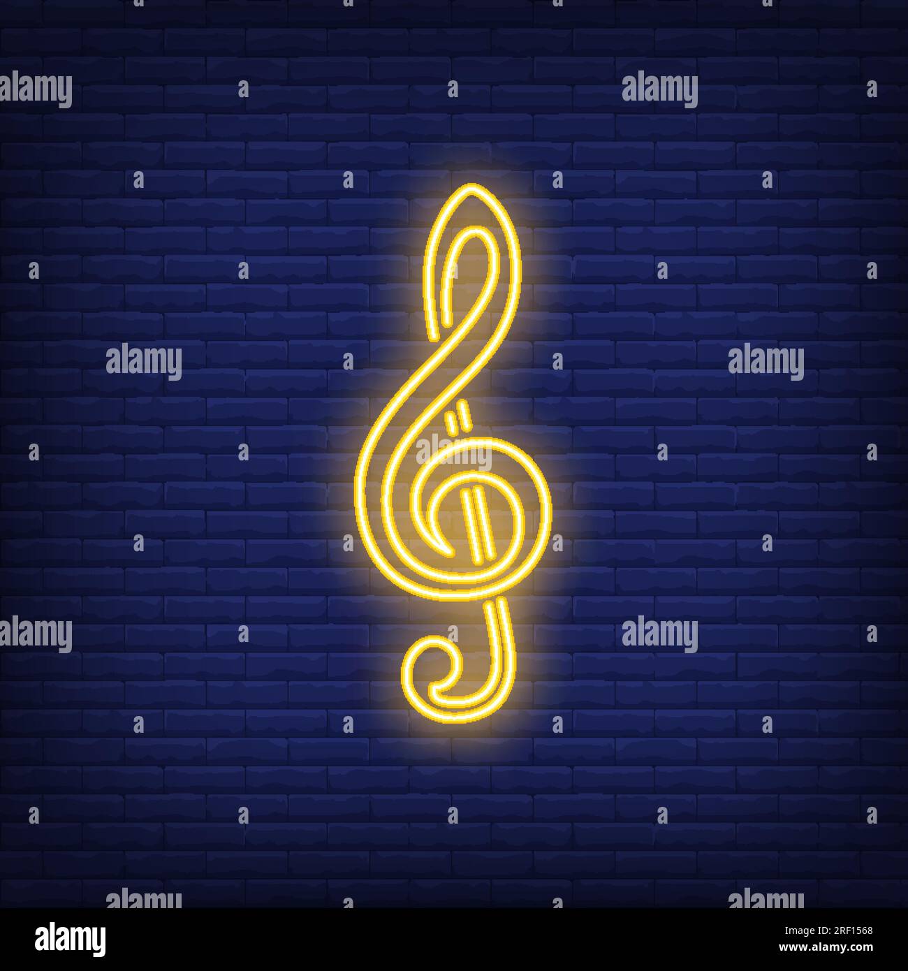 Treble clef neon sign Stock Vector Image & Art - Alamy