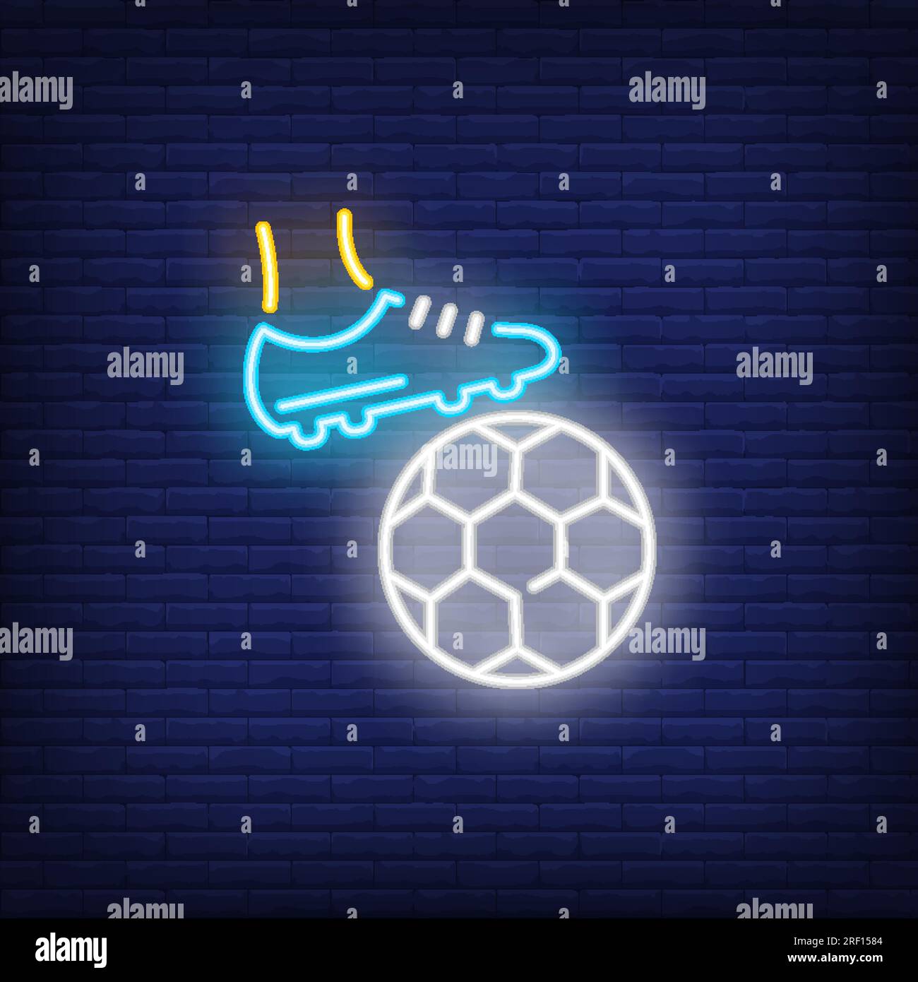 Football neon Stock Vector Images - Alamy