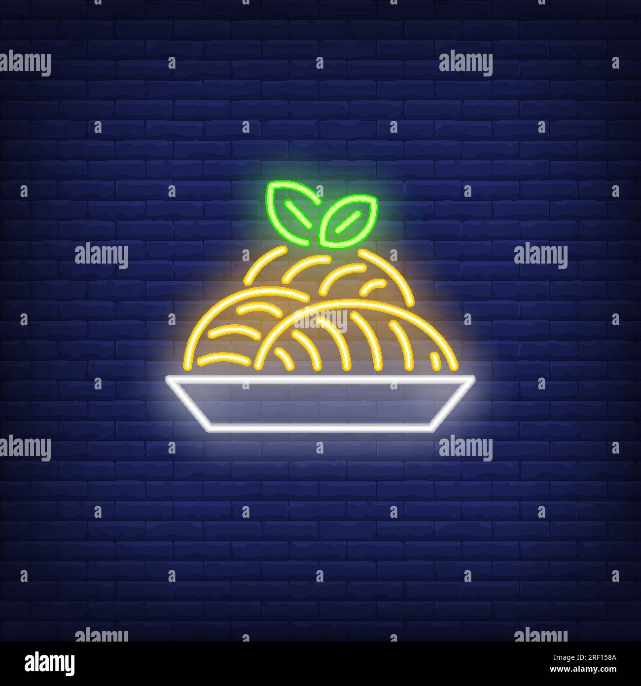 Spaghetti plate neon sign Stock Vector Image & Art - Alamy