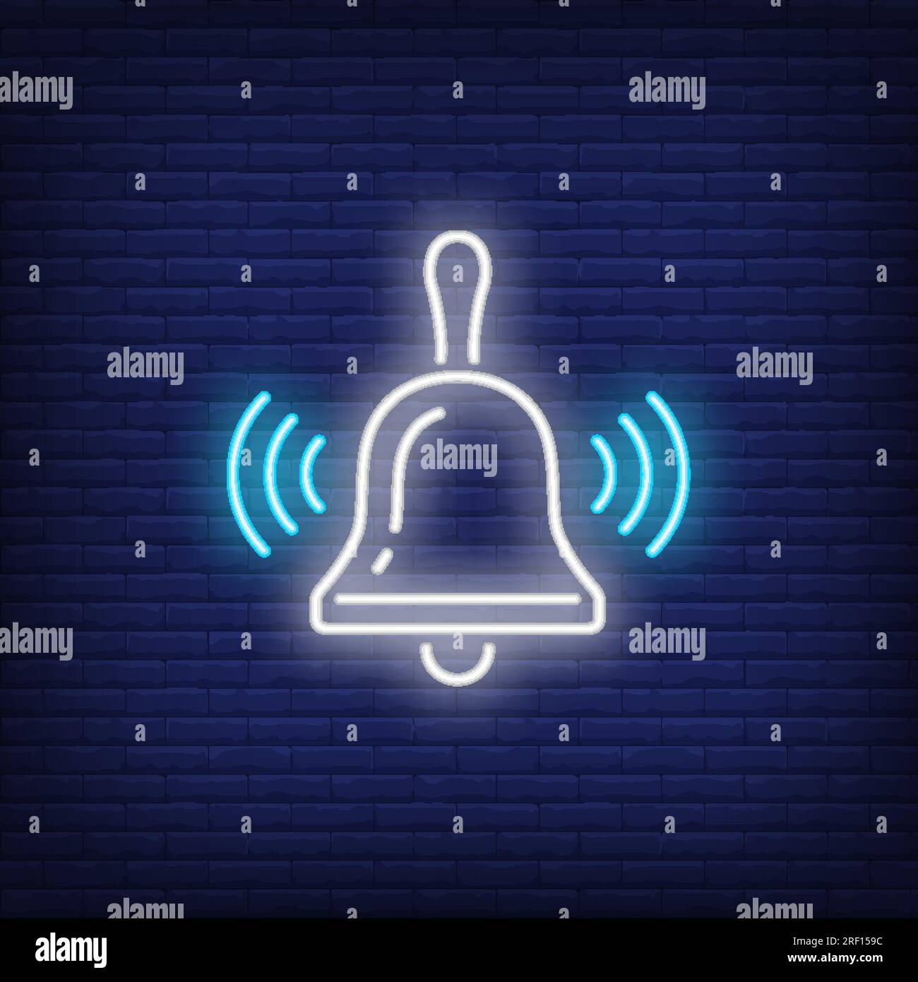 Ringing bell neon sign Stock Vector Image & Art - Alamy