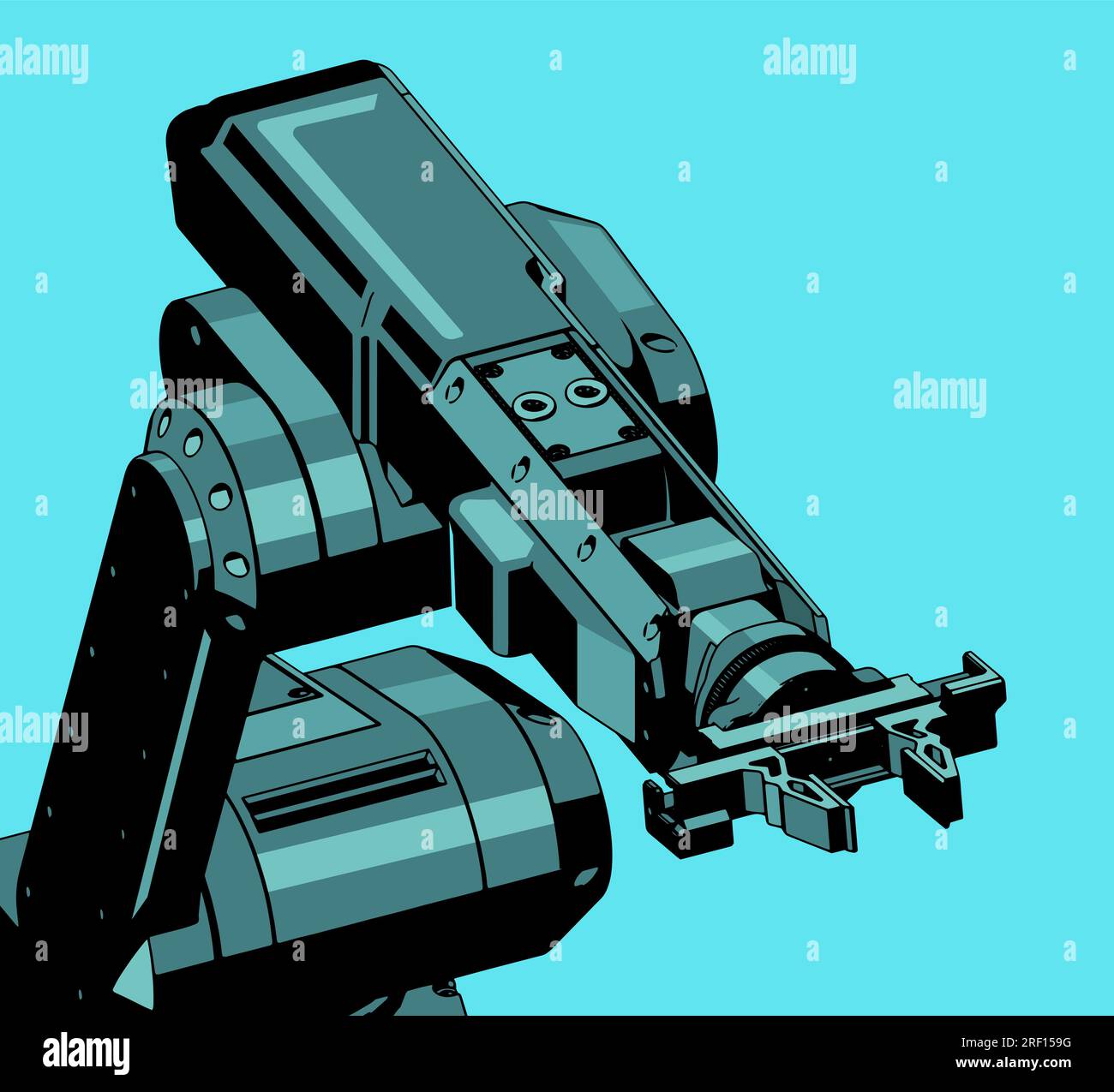 Stylized vector illustration of a robotic industrial manipulator Stock Vector Image & Art - Alamy