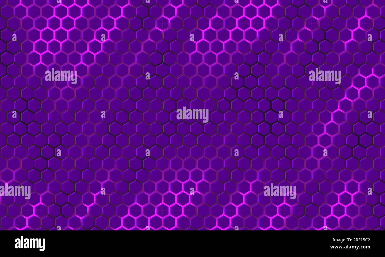 Hexagon technology violet and purple colored honeycomb vector abstract ...