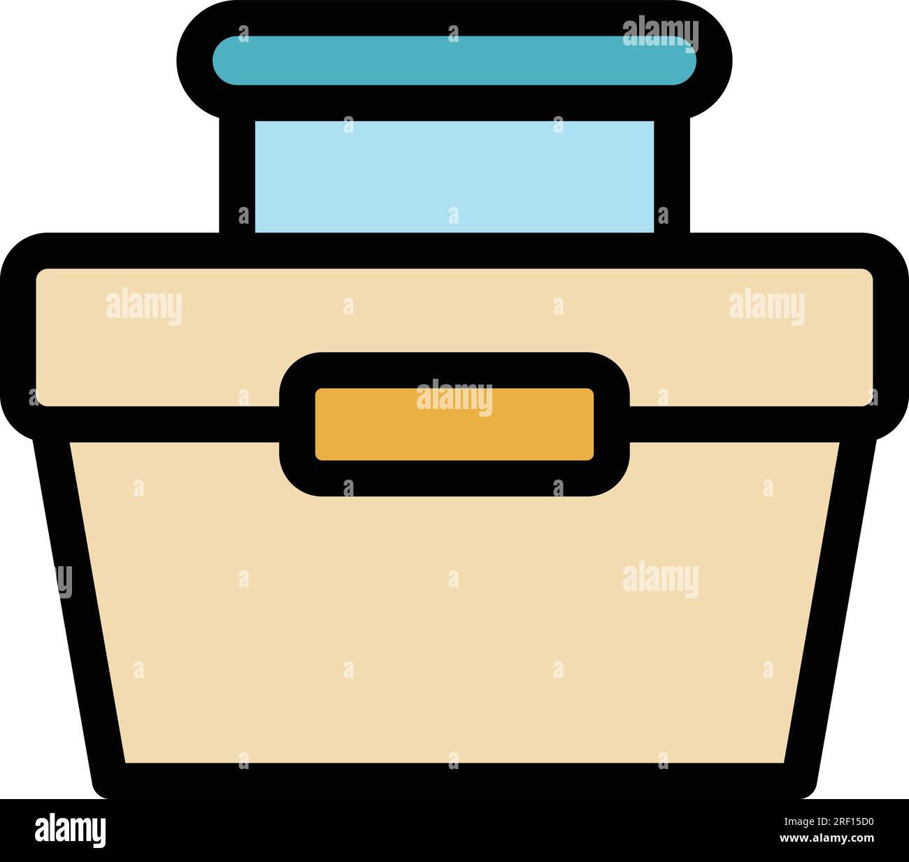 Food box icon outline vector. Snack pack. Paper cereal color flat Stock ...
