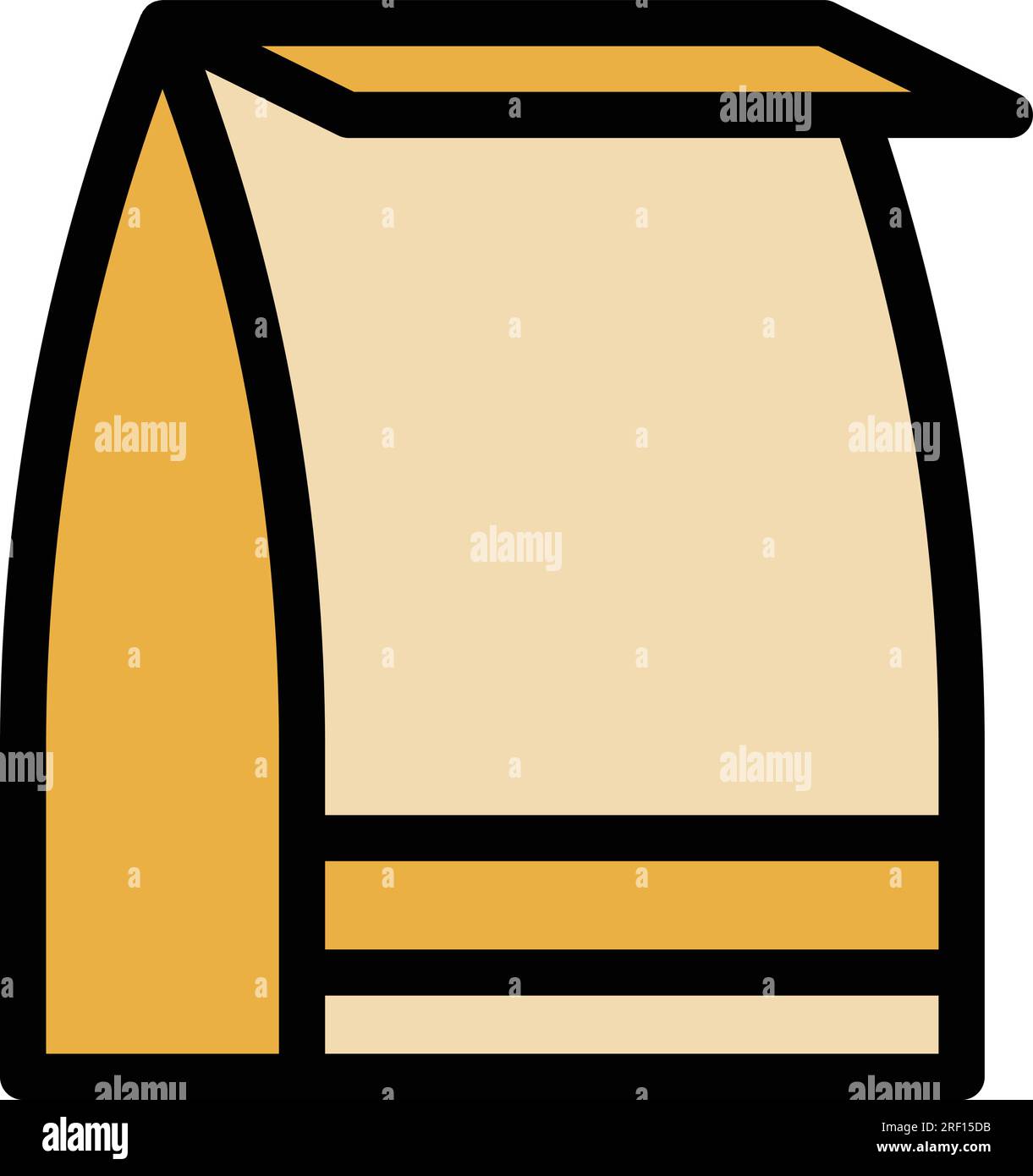 Street food bag icon outline vector. Snack pack. Packet box color flat ...