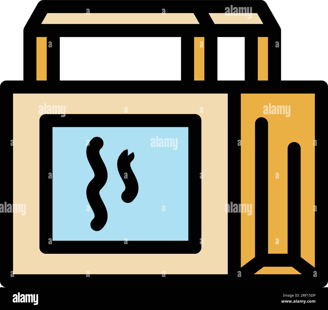 Mart pack icon outline vector. Snack package. Food bag color flat Stock ...