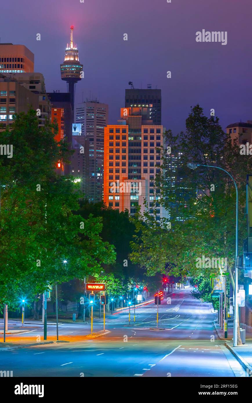 Elizabeth Street in Sydney, Australia, seen from near Central Station ...