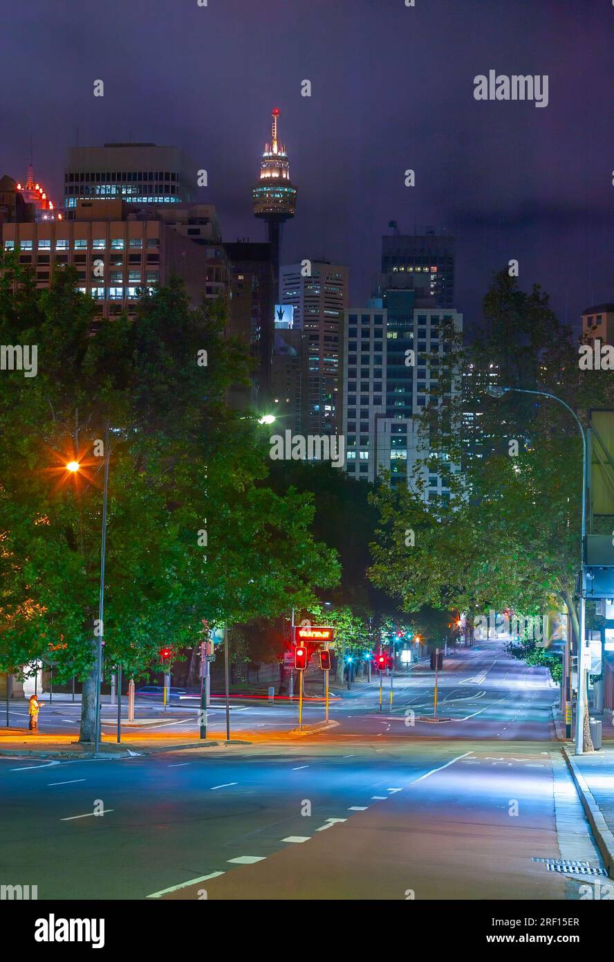 Elizabeth Street in Sydney, Australia, seen from near Central Station ...