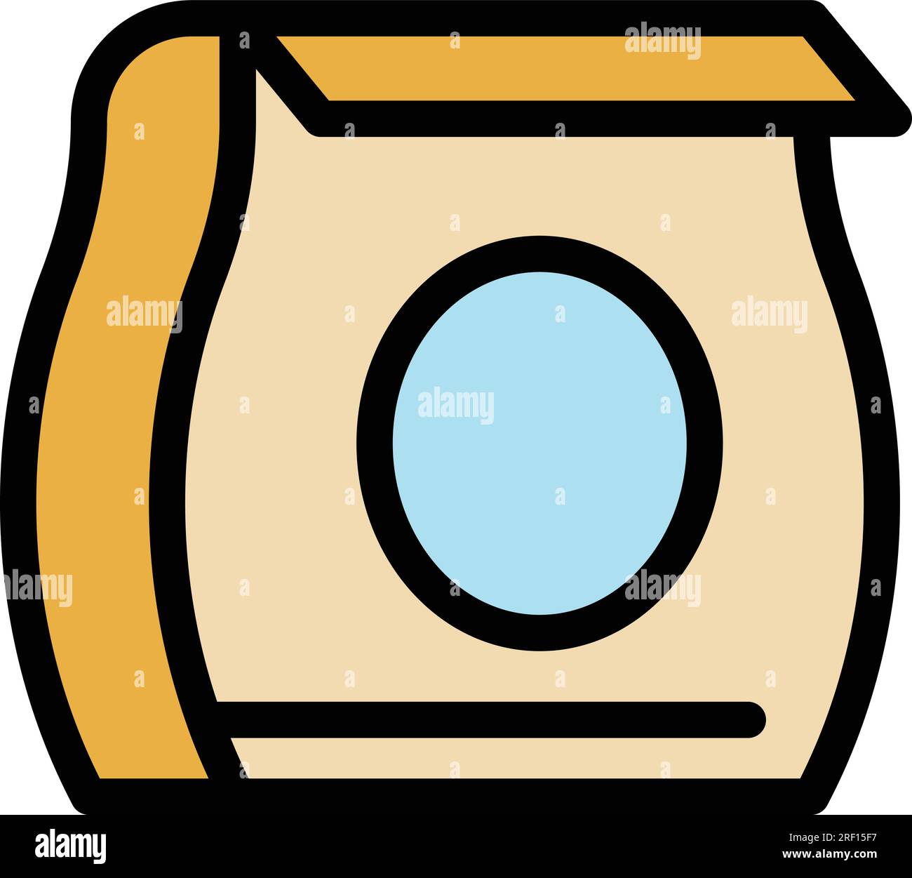 Chips pack icon outline vector. Food bag. Packet chip color flat Stock ...