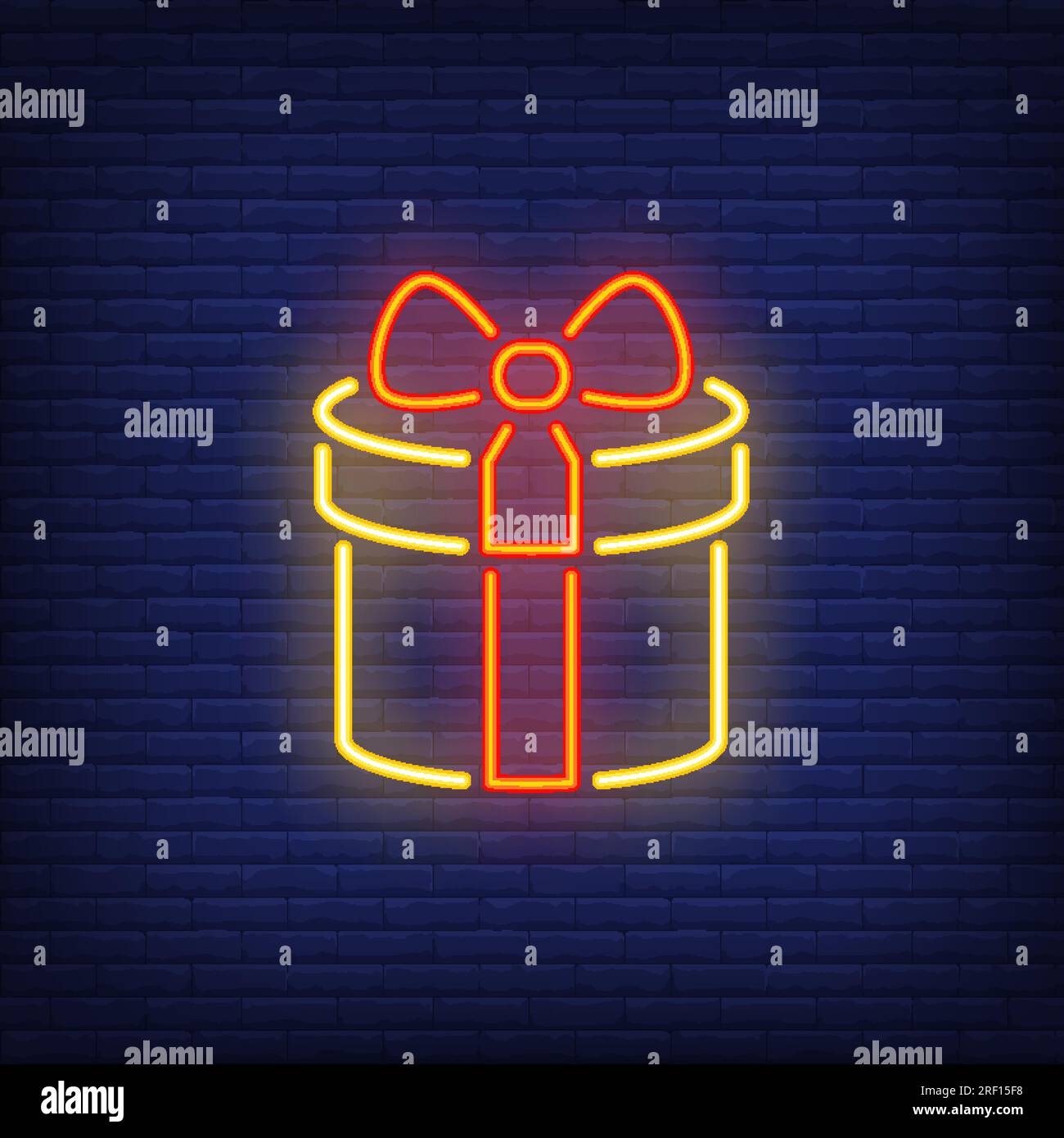 Neon wrapped gift box hi-res stock photography and images - Alamy