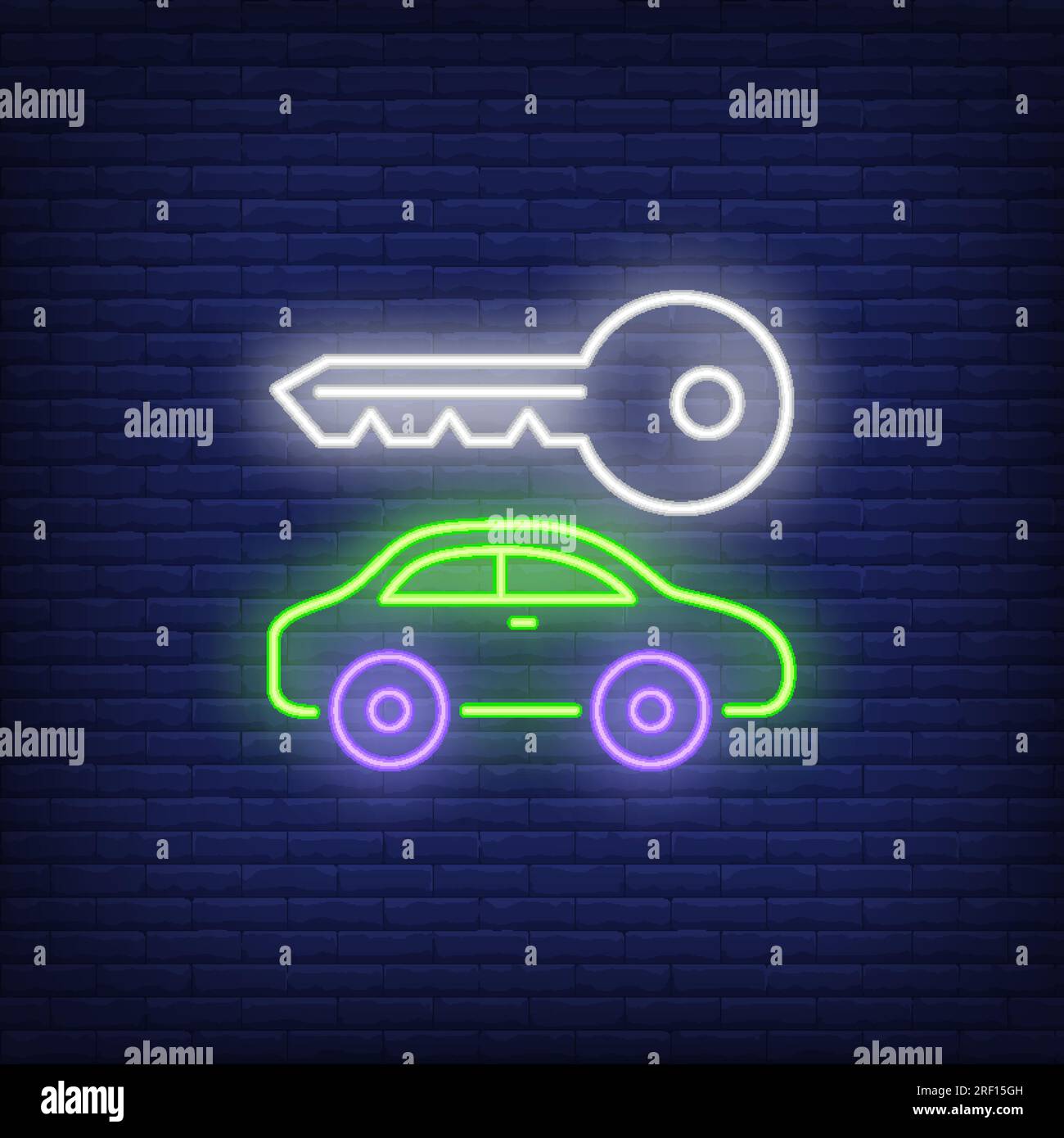 Car renting neon sign Stock Vector Image & Art - Alamy