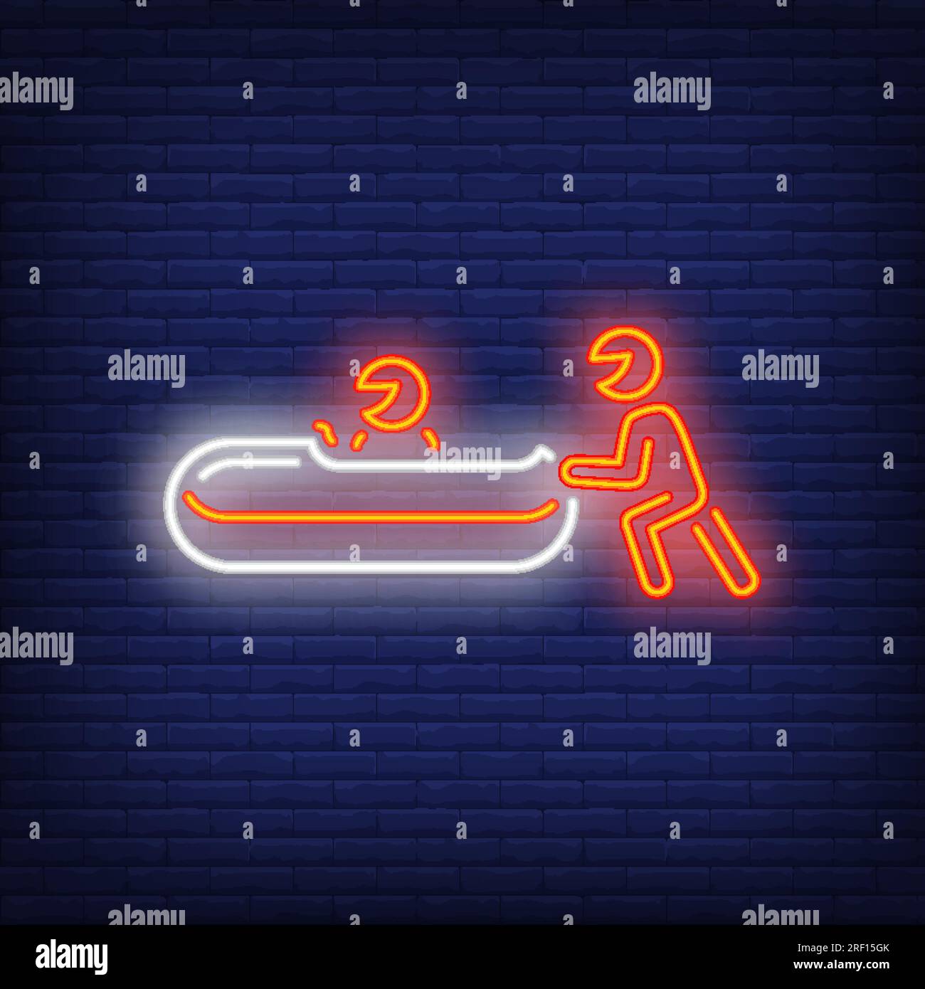 Red bobsleigh team neon sign Stock Vector Image & Art - Alamy