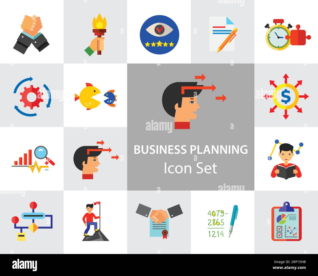 Business Planning Icon Set Stock Vector Image & Art - Alamy