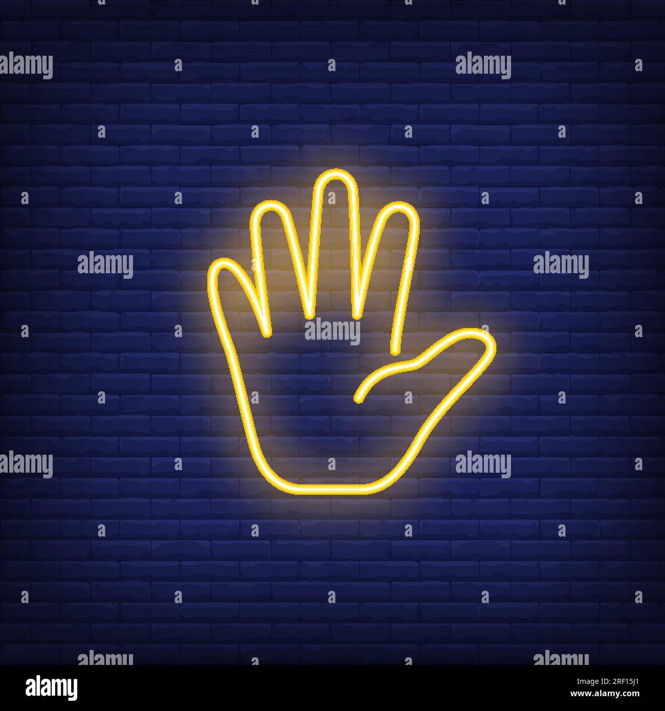 Open palm gesture neon sign Stock Vector Image & Art - Alamy