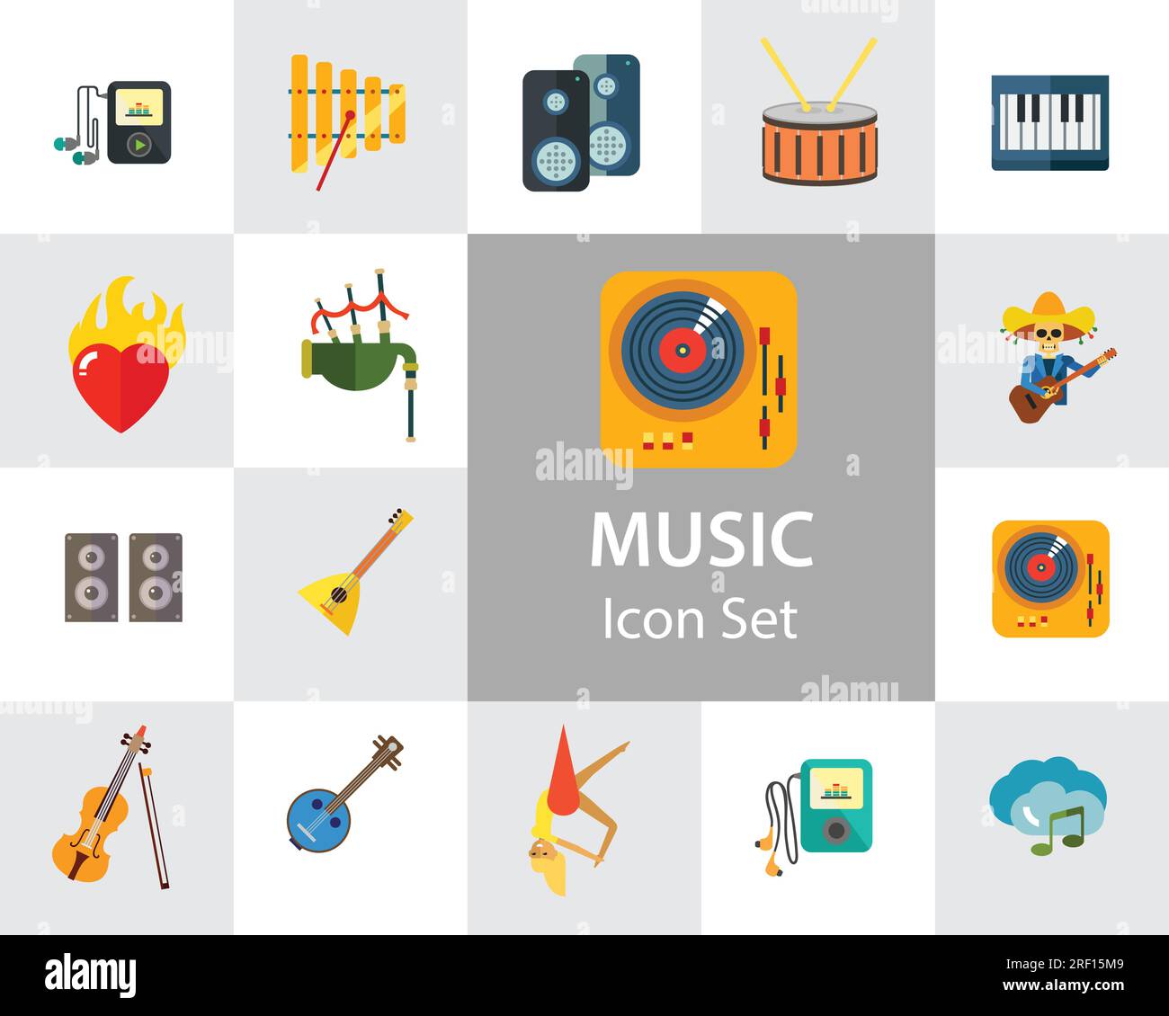 Music Icon Set Stock Vector Image & Art - Alamy