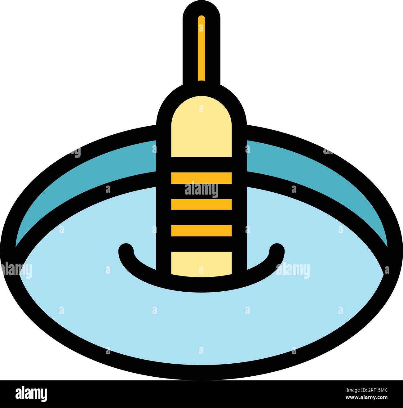 Ice fishing float icon outline vector. Hole fisherman. Winter lake ...