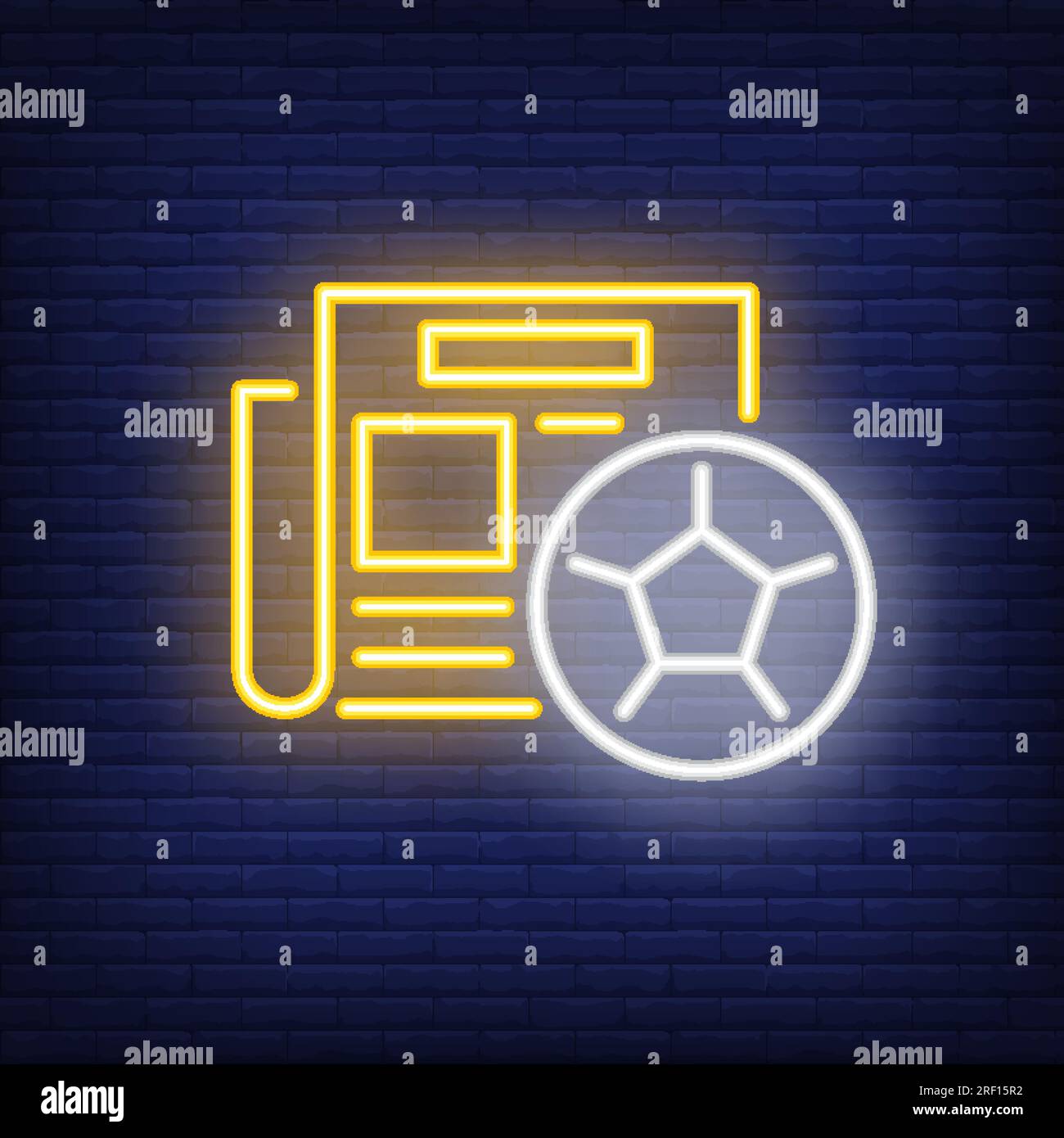 Newspaper with football neon sign Stock Vector Image & Art - Alamy